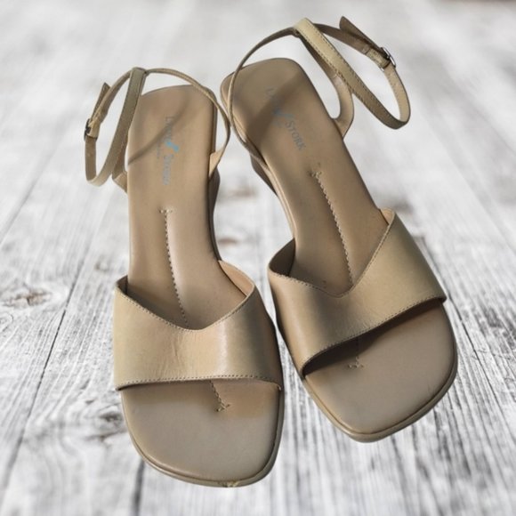 Lady Stork | Shoes | Lady Stork Tan Wedge Heels | Poshmark